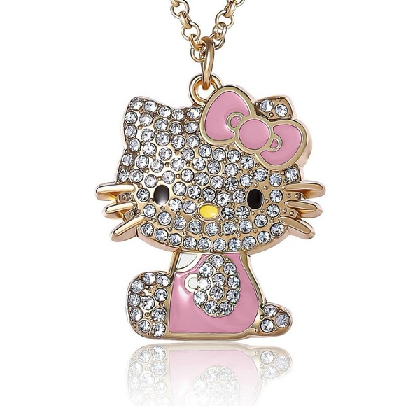 Hello Kitty | Jewelry | Hello Kitty Crystal Pendant Necklace | Poshmark